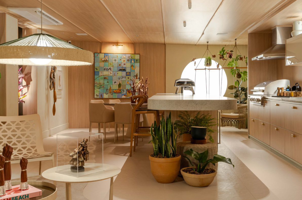 Decortiles - Varanda Gourmet faz um encontro com texturas da natureza